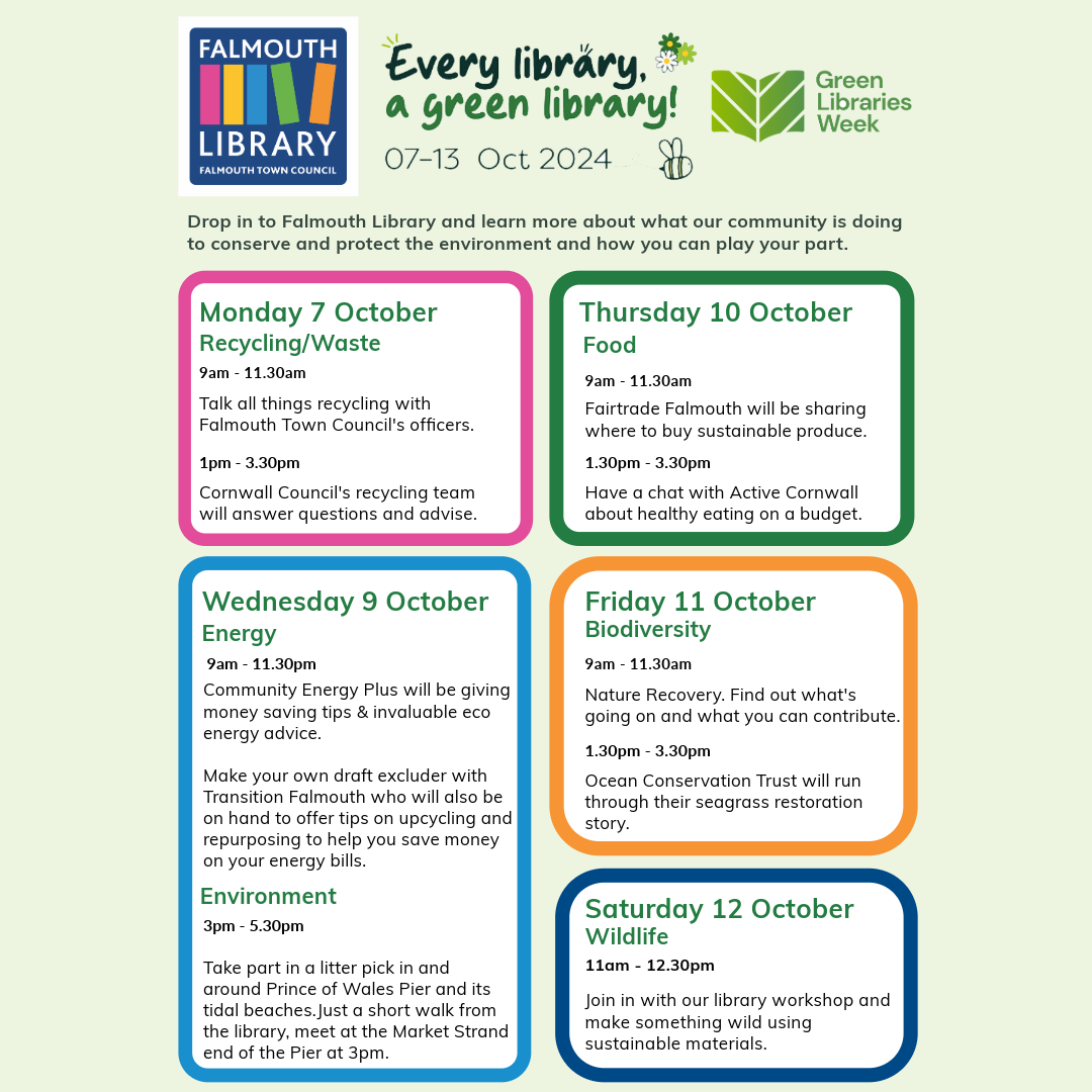 Green Libraries Week - Falmouth Town Council